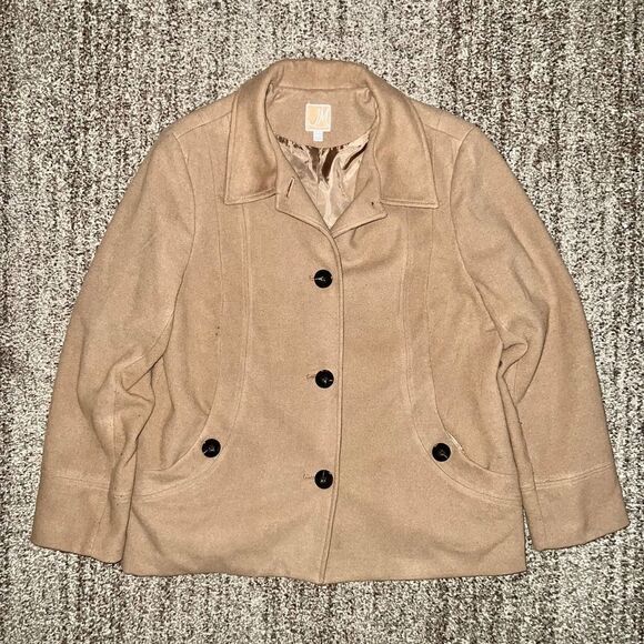 JM Collection | Jackets & Coats | Jmcollectionwomenstanpeacoatjacket ...